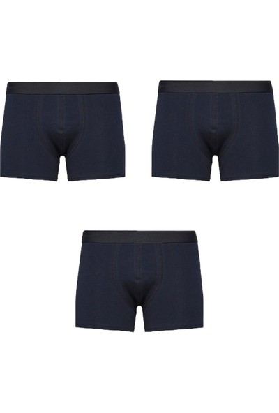 John Lion Erkek Premium Likralı 3'lü Boxer Lacivert John Lion Erkek Premium Likralı 3'lü Boxer Lacivert