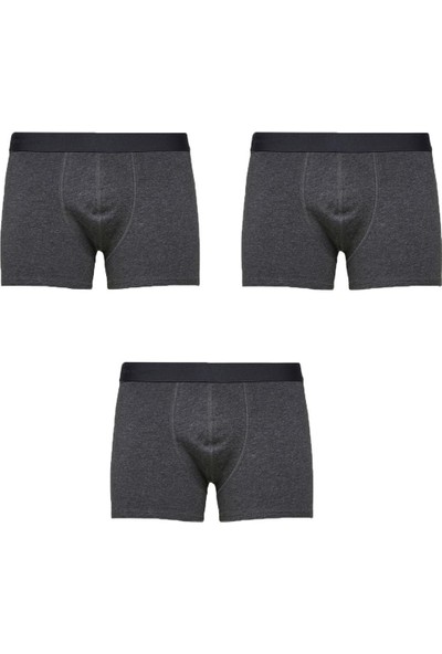 John Lion Erkek Premium Likralı 3'lü Boxer Füme John Lion Erkek Premium Likralı 3'lü Boxer Füme