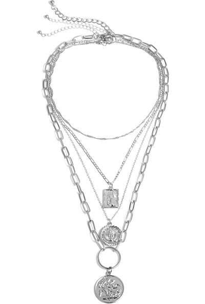 Delicate Girl Narin Kız Kişilik Yaratıcı Geometrik Kolye Kolye Retro Yığılmış Kare Portre Çok Katmanlı Kolye (Yurt Dışından) Delicate Girl Narin Kız Kişilik Yaratıcı Geometrik Kolye Kolye Retro Yığılmış Kare Portre Çok Katmanlı Kolye (Yurt Dışından)