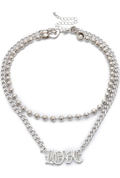 Delicate Girl Narin Kız Yaratıcı Aşk Geometrik Takım Elbise Basit Kıvrımlı Mektup Yuvarlak Boncuk Zincir Kolye (Yurt Dışından) Delicate Girl Narin Kız Yaratıcı Aşk Geometrik Takım Elbise Basit Kıvrımlı Mektup Yuvarlak Boncuk Zincir Kolye (Yurt Dışından)