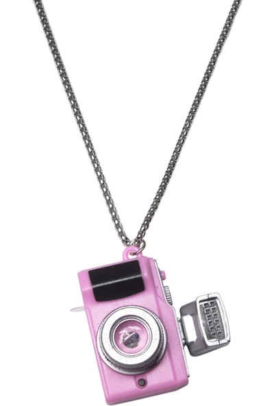 Delicate Girl Erkekler ve Kadınlar Için Narin Kız Hip-Hop Harajuku Tarzı Retro Kamera Kolye Kolye