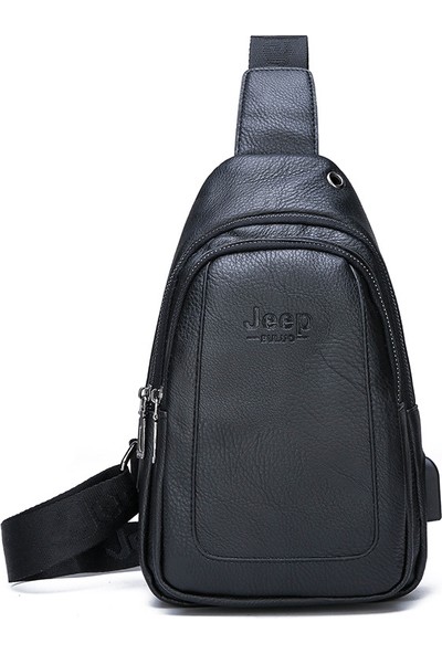 Jeep Buluo Erkek Deri Çapraz Göğüs Çantası (Yurt Dışından)
