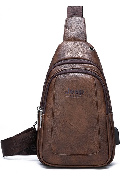 Jeep Buluo Erkek Deri Çapraz Göğüs Çantası (Yurt Dışından)