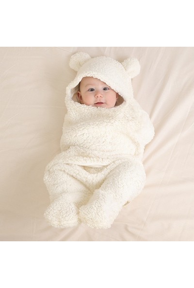 Xkids Bebek Kundak Battaniyesi (0-3 Ay) (Beyaz) (Yurt Dışından)