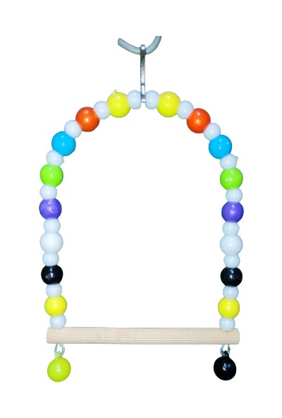 Wooden Bird Muhabbet Kuşu Boncuklu Salıncak