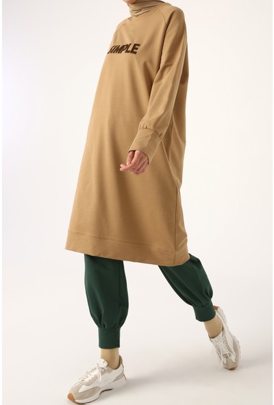 ALLDAY Süet Aplikeli Sweat Tunik