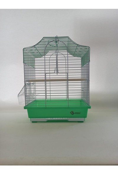 Dayang İki Kapılı Kubbeli Kuş Kafes 28,5 x 36,5 cm Yeşil