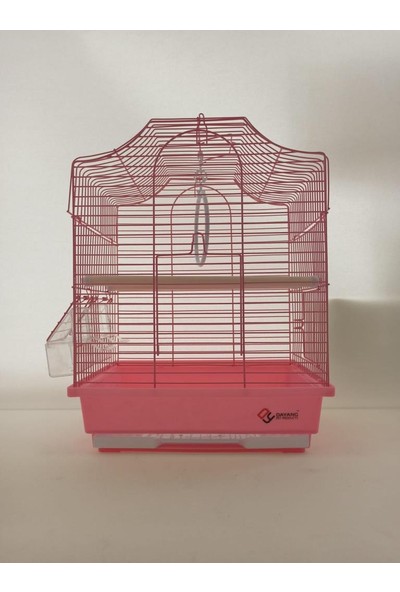 Dayang İki Kapılı Kubbeli Kuş Kafes 28,5 x 36,5 cm Pembe