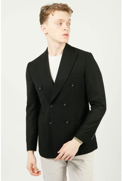 Uki Europe Kruvaze Ceket Slim Fit 6 Drop 21-0125 Uki Europe Kruvaze Ceket Slim Fit 6 Drop 21-0125