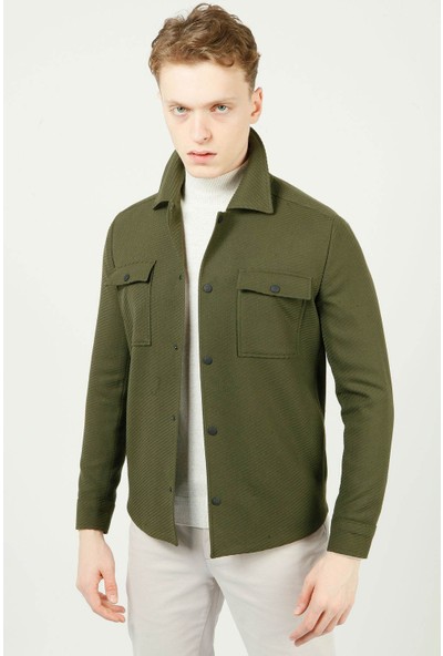 Uki Europe Gömlek Ceket Slim Fit 21-0142 Uki Europe Gömlek Ceket Slim Fit 21-0142