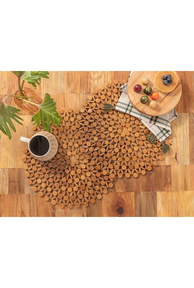 English Home Beaded Bambu Amerikan Servis 36 cm Kahve English Home Beaded Bambu Amerikan Servis 36 cm Kahve