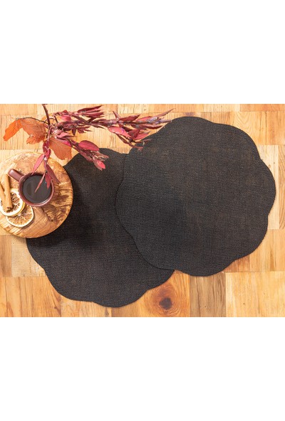 English Home Floraison Jüt 2'li Amerikan Servis 38 cm Siyah