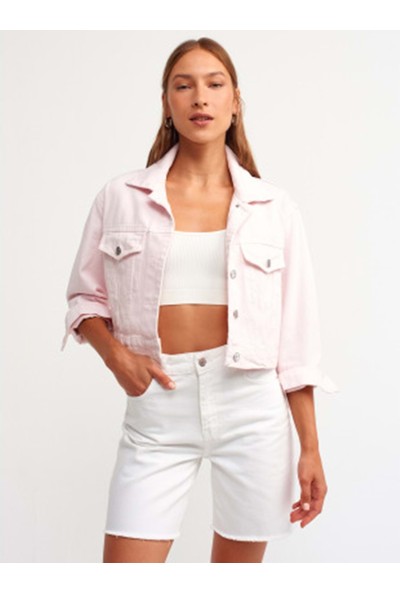 Dilvin 6497 Parçaboya Kısa Mont-Pembe