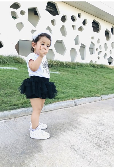 Kidsabu Çocuk Mini Siyah Tütü Tayt Kidsabu Çocuk Mini Siyah Tütü Tayt