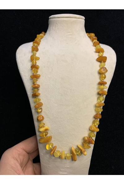 Boji Baltık Amber Damla Kehribar Kolye