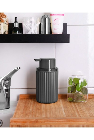 Home Future Sıvı Sabunluk Dekoraif Işlemeli Sıvı Sabunluk Banyo Mutfak Siyah Sabunluk