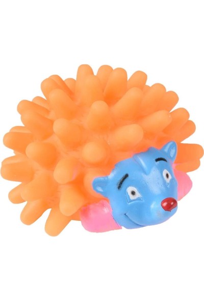 Flamingo Kirpi Köpek Oyuncak Vinil Turuncu 7 cm