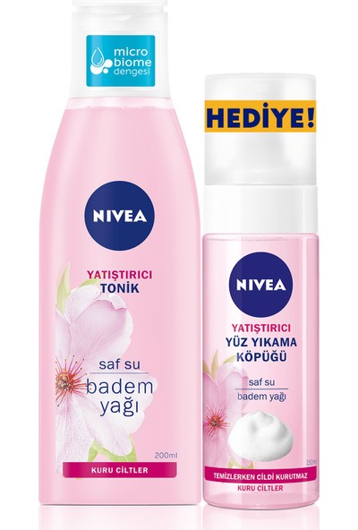 Nivea Yatıştırıcı Tonik Kuru Ciltler 200 Ml+Yüz Yıkama Köpüğü Kuru Ciltler 150 ml Nivea Yatıştırıcı Tonik Kuru Ciltler 200 Ml+Yüz Yıkama Köpüğü Kuru Ciltler 150 ml
