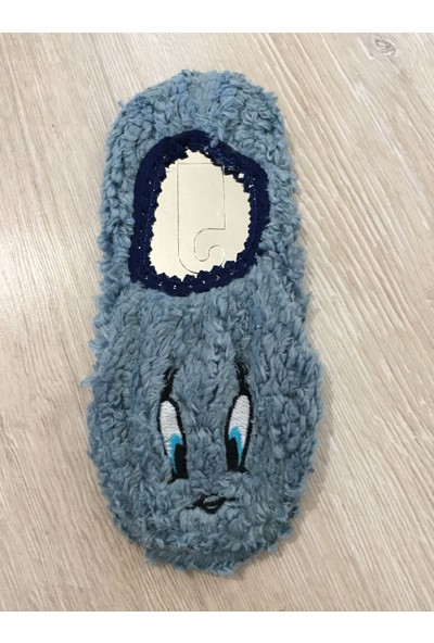 Thebestonline Mavi Tavşan Desenli Ev Patiği