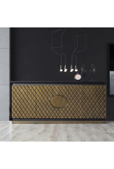 Eymense Black Royal Ofis Konsolu