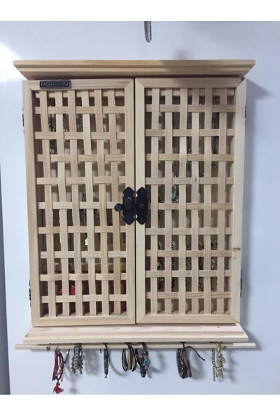 Montemo Hasır Model Ahşap Takı Dolabı Montemo Hasır Model Ahşap Takı Dolabı