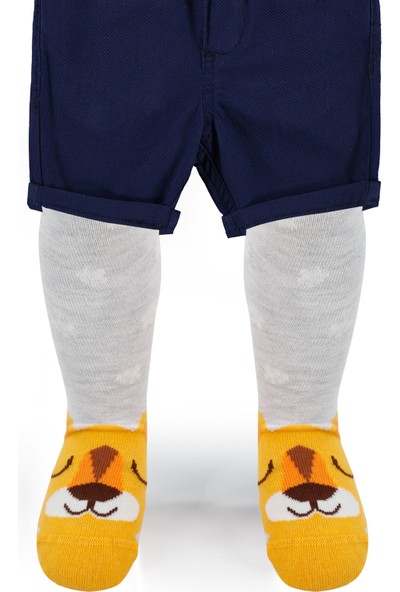 Civil Baby Erkek Bebek Külotlu Çorap 0-12 Ay Gri