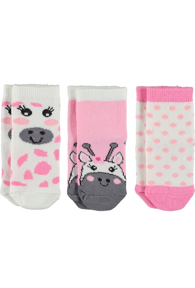 Civil Baby Kız Bebek 3'lü Çorap Set 0-12 Ay Pembe Civil Baby Kız Bebek 3'lü Çorap Set 0-12 Ay Pembe