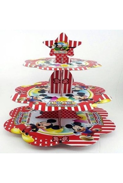 Dipak Mickey Mouse Temalı 3 Katlı Kek Standı / Cup Cake Stand Dipak Mickey Mouse Temalı 3 Katlı Kek Standı / Cup Cake Stand