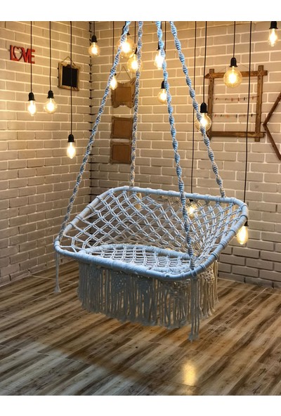 OckGarden's Hamakçılık Makrome Kare Salıncak Bahçe Balkon Salıncağı OckGarden's Hamakçılık Makrome Kare Salıncak Bahçe Balkon Salıncağı