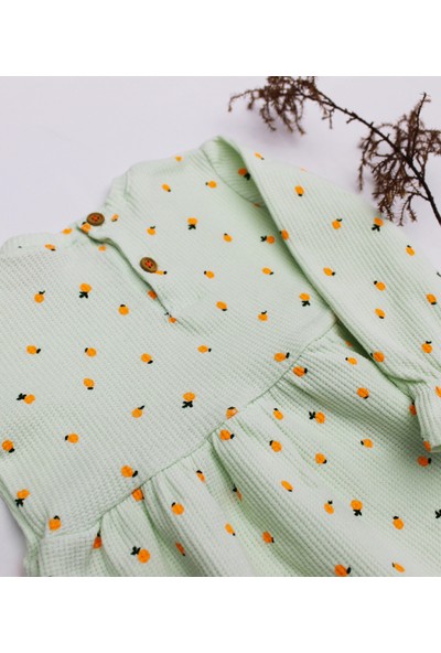 Portakal Desenli Kız Çocuk/bebek Elbise