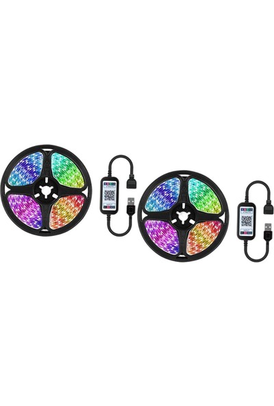 Flameer 2x USB LED Şerit Işıkları Renk Değiştirme Bluetooth Dekorasyon 5 V USB Powered (Yurt Dışından) Flameer 2x USB LED Şerit Işıkları Renk Değiştirme Bluetooth Dekorasyon 5 V USB Powered (Yurt Dışından)