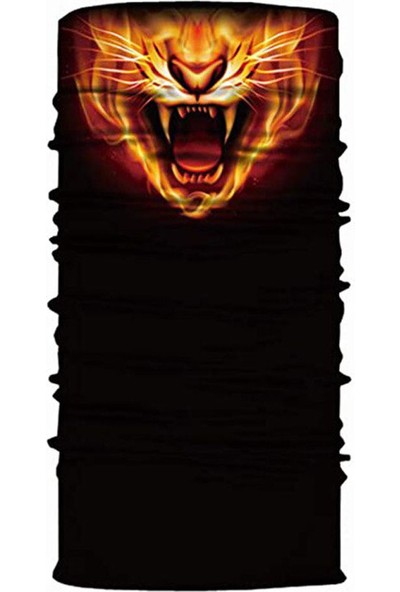 Knmaster Fire Tiger Bisiklet Motosiklet Outdoor Çok Amaçlı Buff Bandana Boyunluk