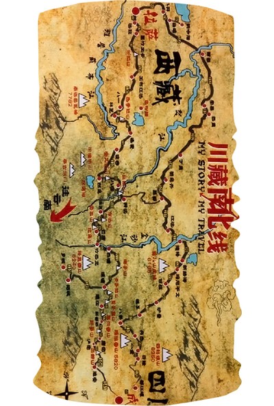Knmaster Silk Road Bisiklet Motosiklet Outdoor Çok Amaçlı Buff Bandana Boyunluk