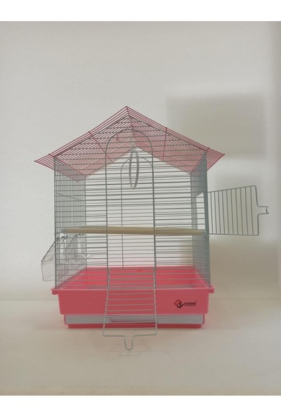 Dayang Iki Kapılı Çatılı Kuş Kafesi 35 x 28 x 46 cm Pembe Dayang Iki Kapılı Çatılı Kuş Kafesi 35 x 28 x 46 cm Pembe