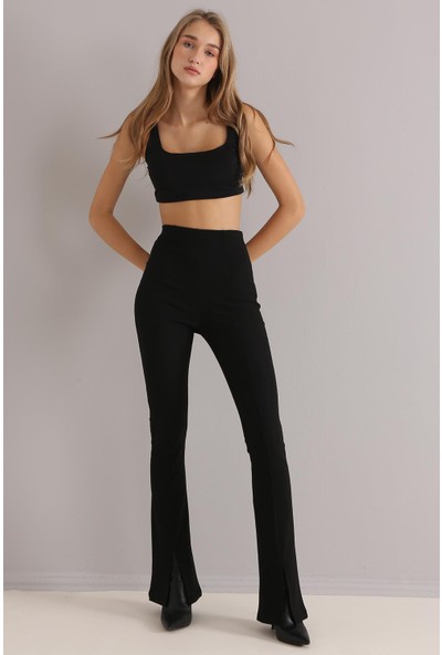 Clew Önü Yırtmaçlı Pantolon 21K0752