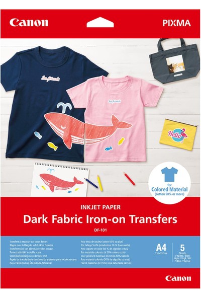Canon A4 DF-101 Koyu Renkli Kumaşlar Transfer Kağıdı