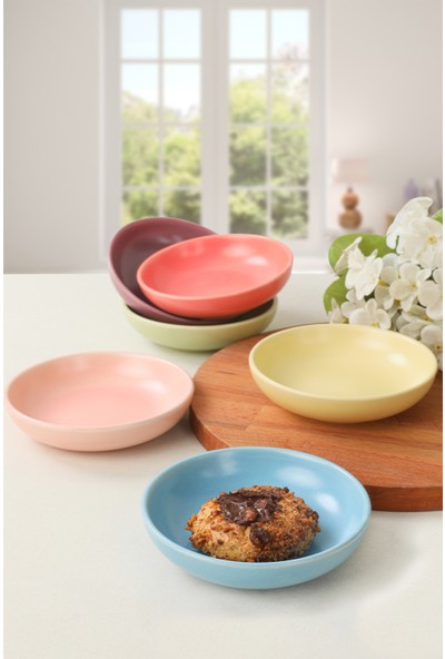 Keramika Rainbow Soft Matte Halka Çerezlik/sosluk 13 cm 6 Adet 960/990 Keramika Rainbow Soft Matte Halka Çerezlik/sosluk 13 cm 6 Adet 960/990
