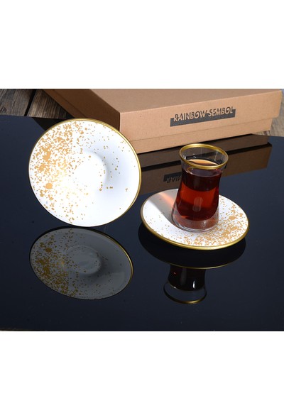 sembol Rs Sembol 6 Kişilik El Işçilikli 12 Parça Çay Takımı