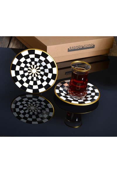 sembol Rs Sembol 6 Kişilik El Işçilikli 12 Parça Çay Seti