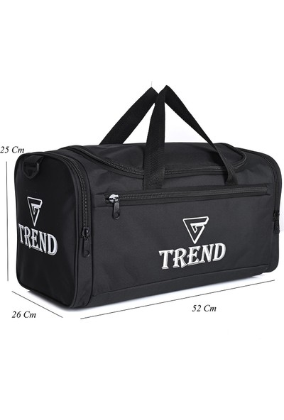 Deriend Unisex Spor Çantası ve El Valizi Siyah-Beyaz