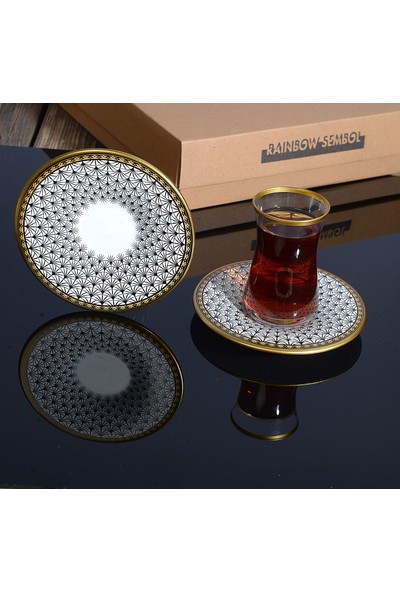 sembol Rs Sembol 6 Kişilik El Işçilikli 12 Parça Çay Seti