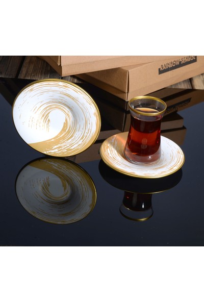 sembol Rs Sembol 6 Kişilik El Işçilikli 12 Parça Çay Seti