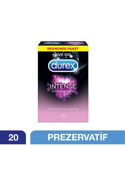 Durex Intense 20 Adet Banyo ve Duş Aksesuarları Durex Intense 20 Adet Banyo ve Duş Aksesuarları