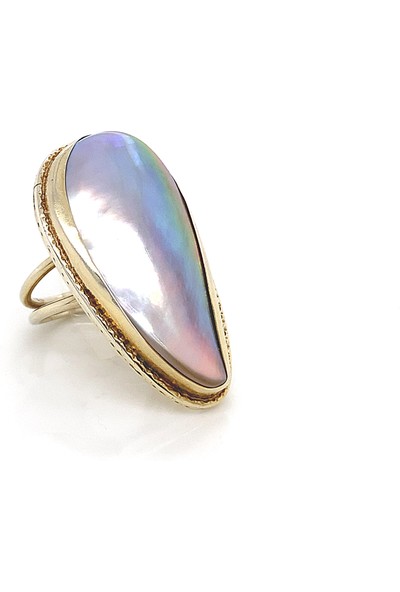 Birinci 1926 925 Ayar Gümüş Çok Renkli Barok İnci Kadın Yüzük