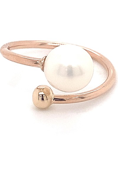 Zümrüt Kuyumculuk 14 Ayar Altın İnci Kadın Yüzük Zümrüt Kuyumculuk 14 Ayar Altın İnci Kadın Yüzük