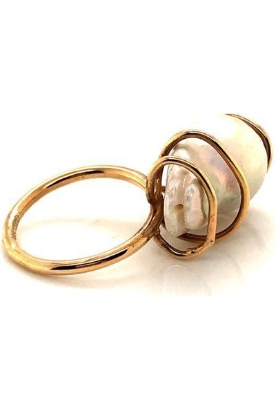 Birinci 1926 925 Ayar Gümüş Mengeç Kıvrımlı Barok Kadın Yüzük