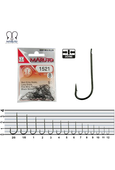 Maruto 1521 Bn Siyah Nikel Olta Iğnesi 1 / 2 / 3 Numaralar Maruto 1521 Bn Siyah Nikel Olta Iğnesi 1 / 2 / 3 Numaralar