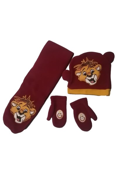 Zeyland Galatasaray Polar Atkı Bere Eldiven Takım