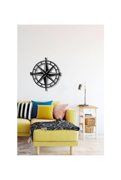 Dekor Hediyelik Pusula Tasarımlı Ahşap Duvar Dekoru