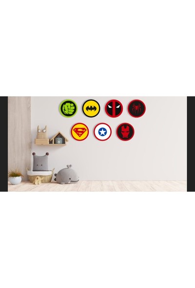 Dekor Hediyelik Avengers Ahşap Duvar Süsü